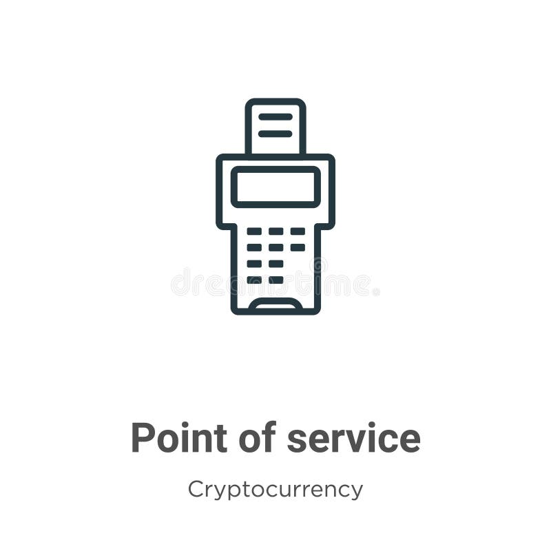 Point of Service Outline Vector Icon. Thin Line Black Point of Service ...