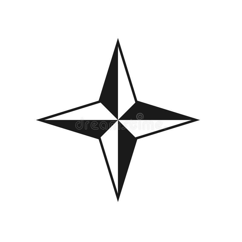 4 Point Star Icon. Clipart Image Stock Vector - Illustration of icon ...