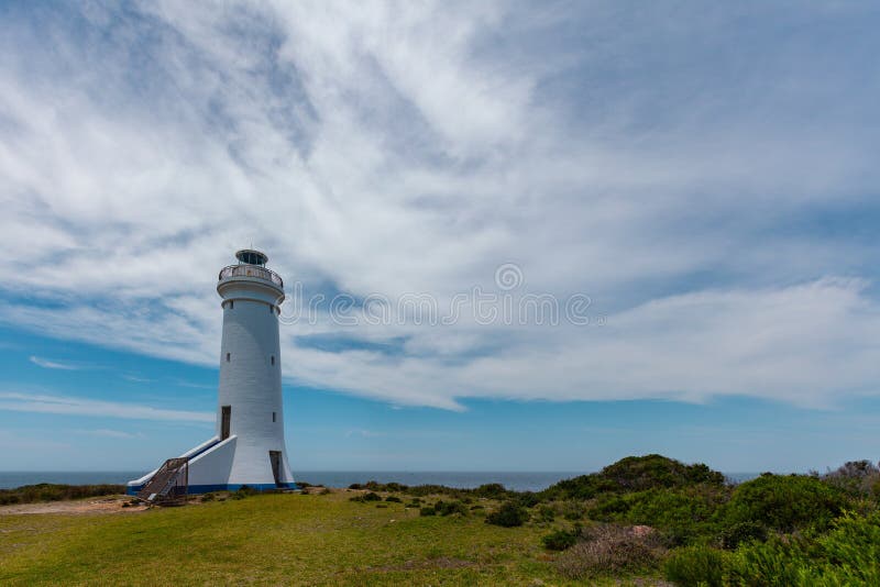 Point Stephens Lighthouse Powered by Solar Panels. Stock Photo - Image ...