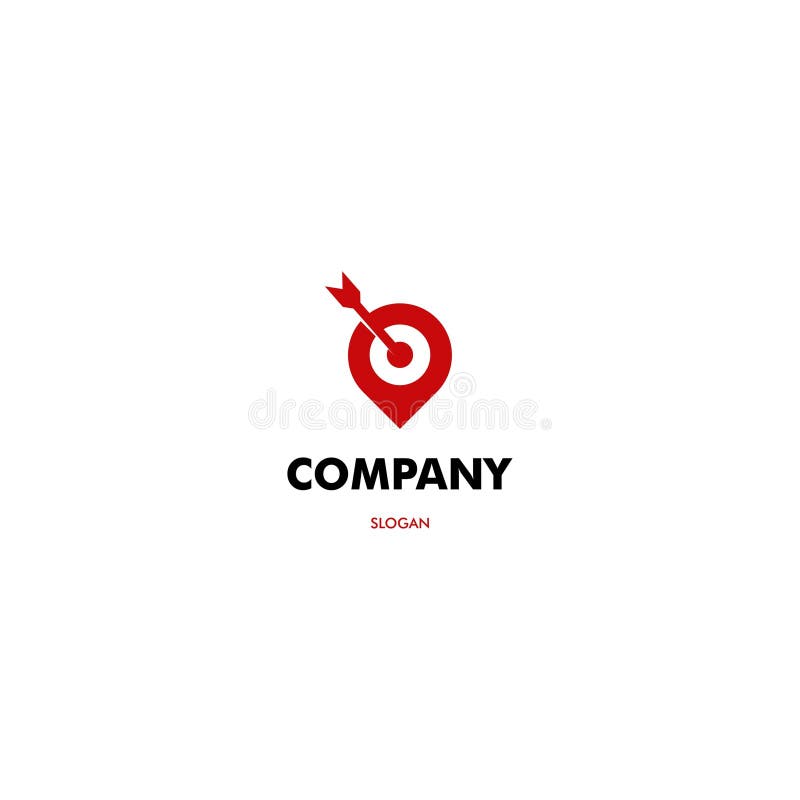 Point Target Logo Design, Map Pointer Combine with Arrow Icon Stock ...