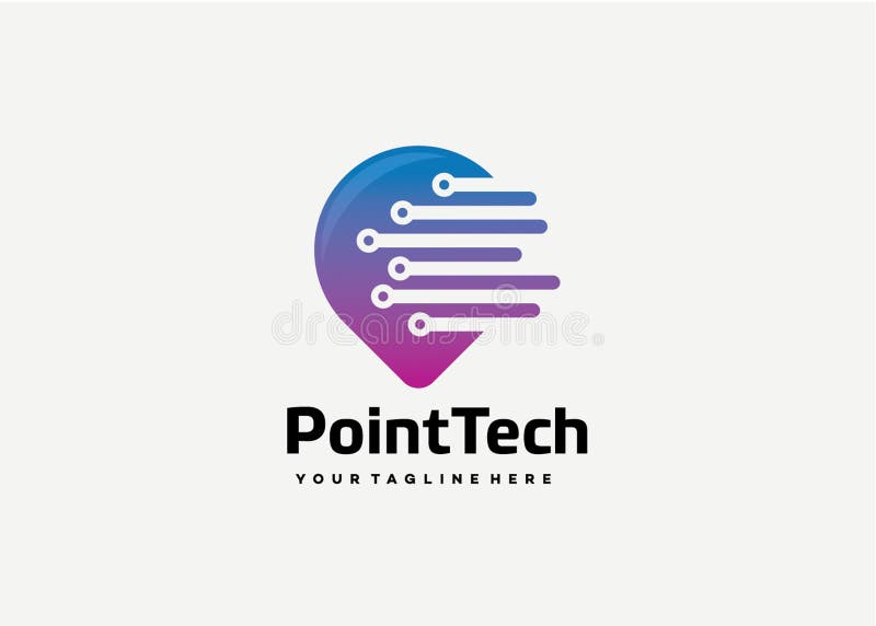 Point Tech Logo Design Template Stock Vector - Illustration of grating ...
