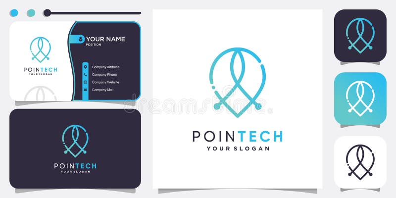 Point Tech Logo, Modern, Minimalist, Location, Technology, Premium ...