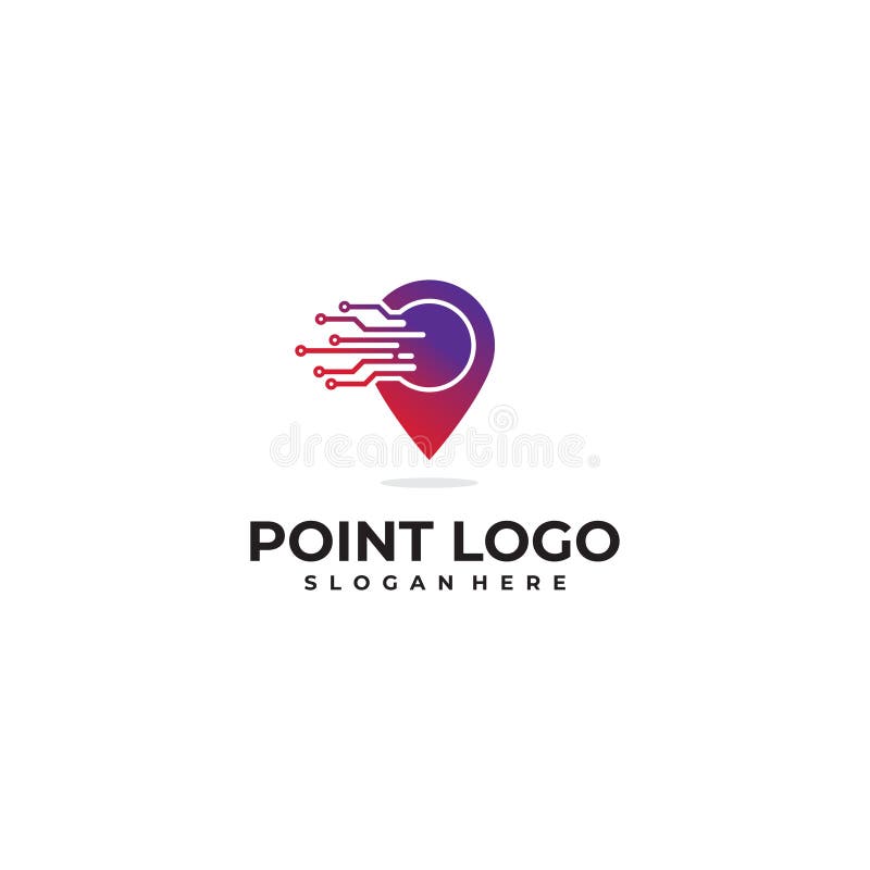 Point Tech Logo Vector Design Template Stock Vector - Illustration of ...
