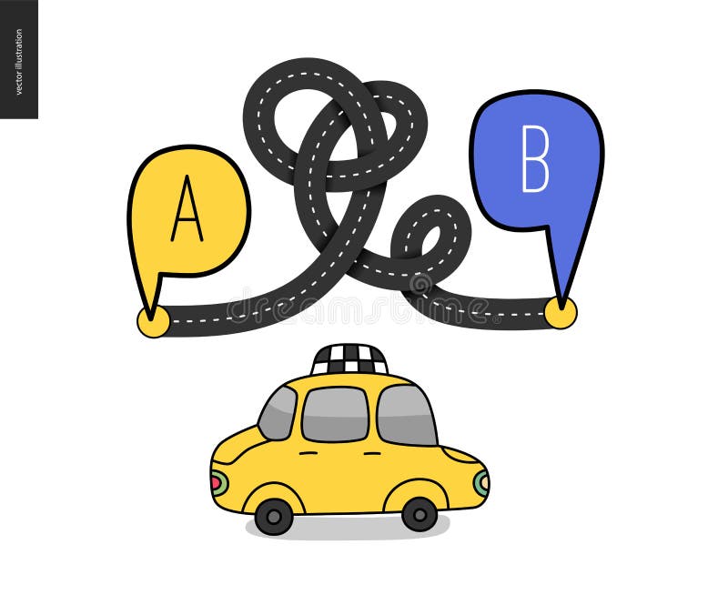 From point a to point B stock vector. Illustration of navigation ...