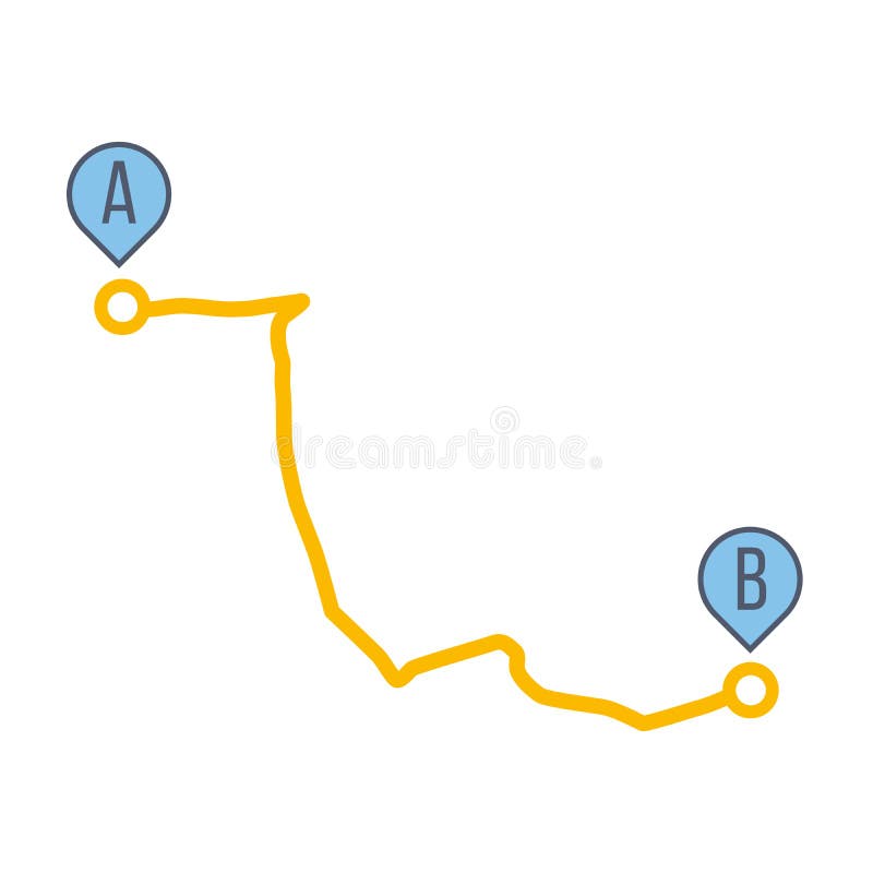 From Point a To Point B , a Transportation Concept, Destination Point ...