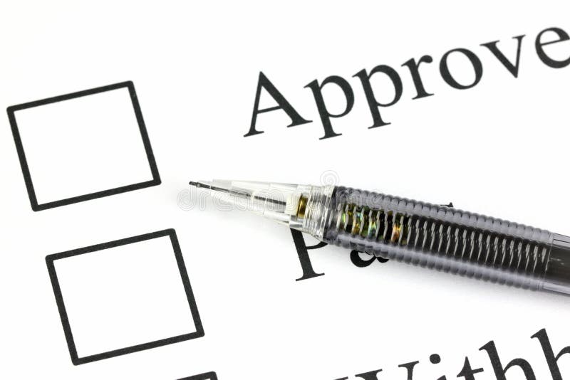 The Point To Checkbox in Approve Text. Stock Image - Image of business ...