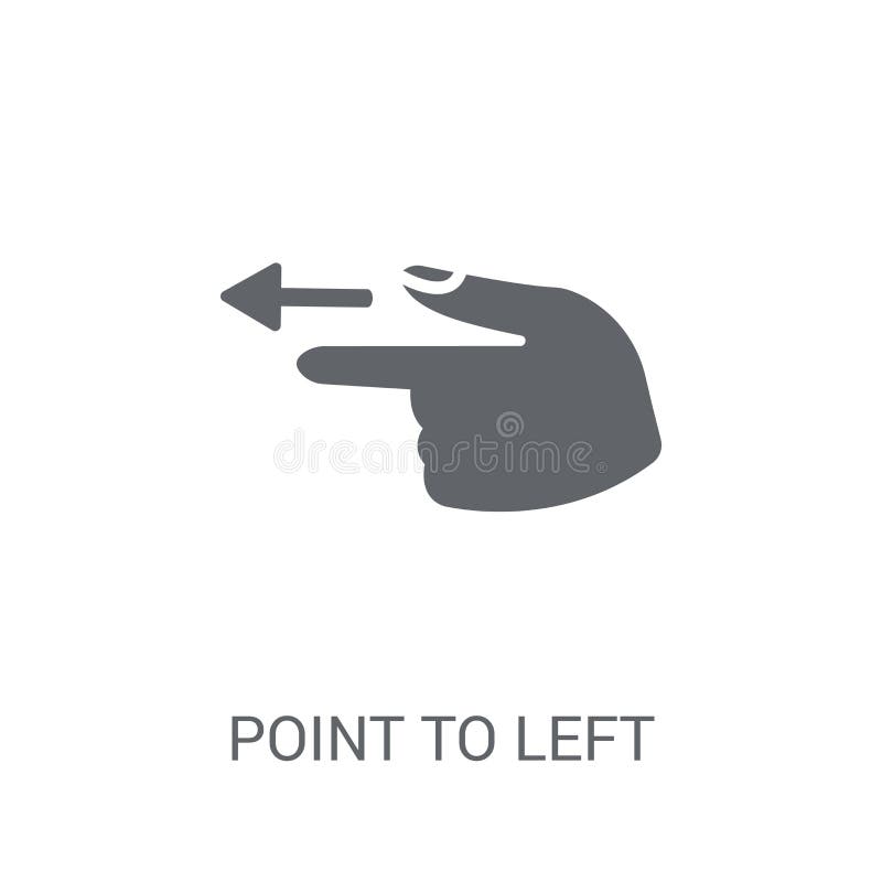 Man Point To The Left Line Icon. Man With One Arm Down And Hand ...
