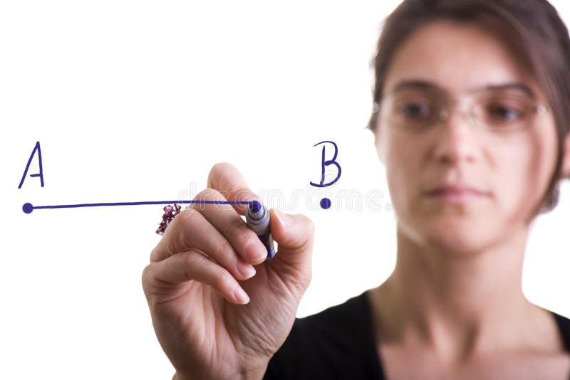 From point a to point B stock photo. Image of girl, showing - 7809476