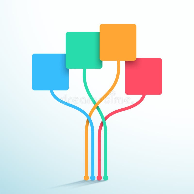 4 Point Vector Text Box Diagram 3d Infographic Template Stock Vector ...