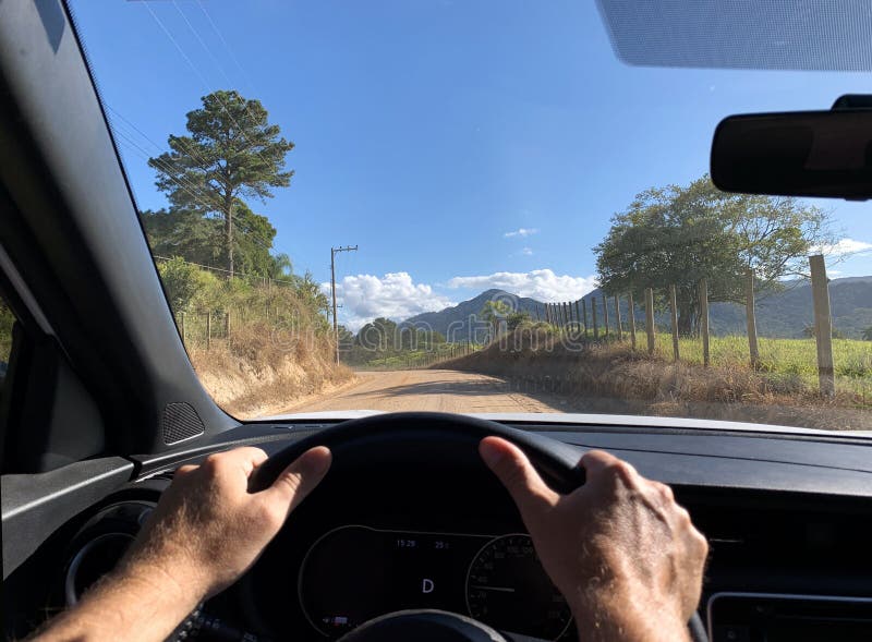 Driver point of view stock photo. Image of traffic, dirt - 182999920