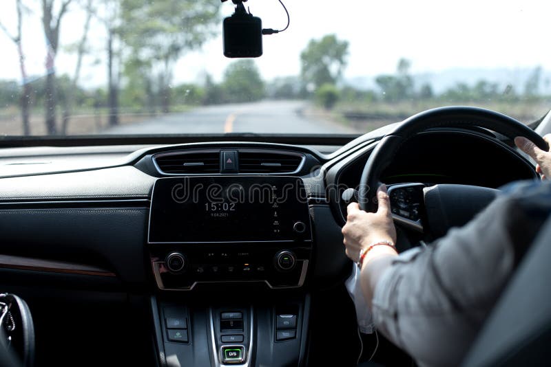 Point of View Inside the Car Cabin,Safety Concept Driving Stock Image ...