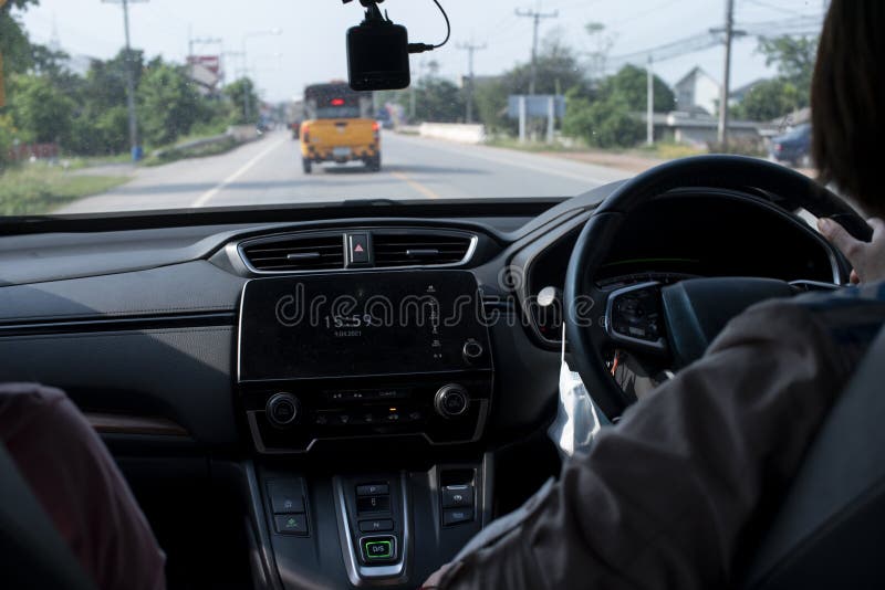 Point of View Inside the Car Cabin,Safety Concept Driving Stock Image ...