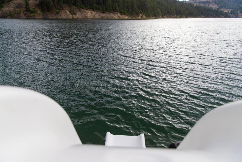 Point of View Looking Down Water Slide at Lake Stock Photo - Image of ...