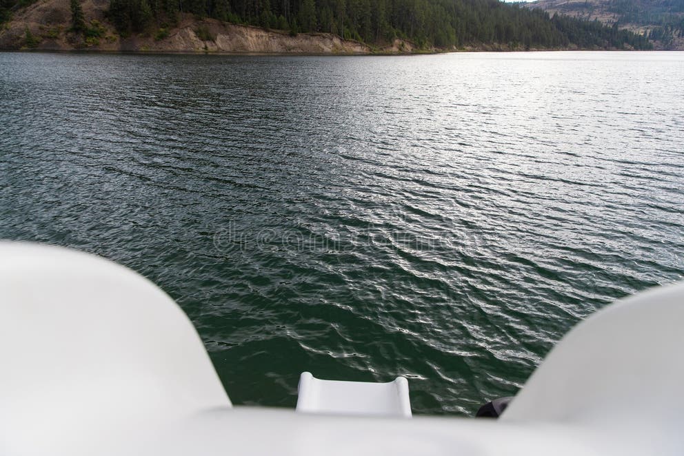 Point of View Looking Down Water Slide at Lake Stock Photo - Image of ...