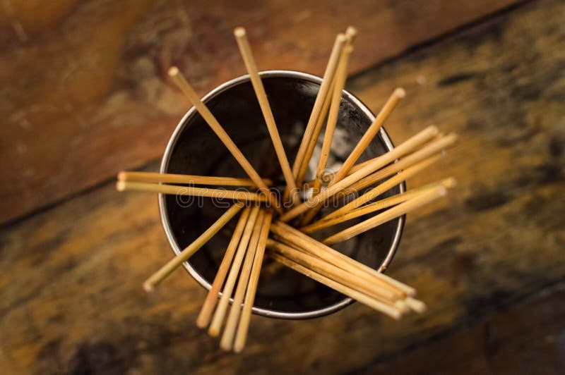 Top View of the Stick in the Can. Stock Image - Image of view, point ...