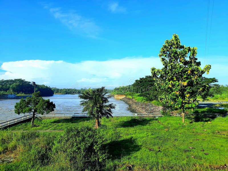 Point View of Serayu River, Indonesia Stock Photo - Image of hill ...