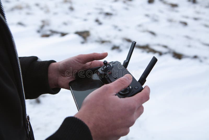 Point of View Shot of Man Holding Remote Control with Hands Stock Image ...
