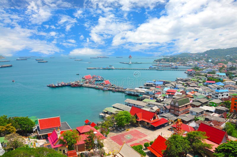 Point View on Si Chang Island Stock Image - Image of island, buri: 30897077