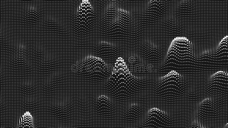 Point Wave Bump Texture. Abstract Dot Background. Technological ...