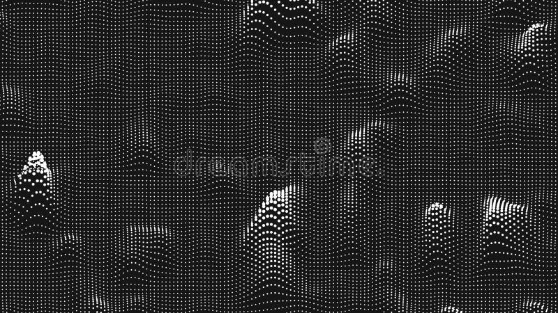 Point Wave Bump Texture. Abstract Dot Background. Technological ...