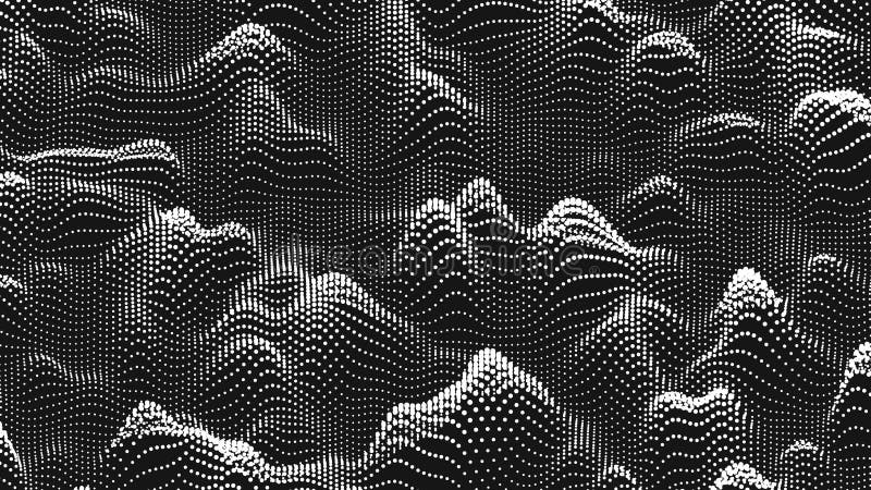 Point Wave Bump Texture. Abstract Dot Background. Technological Cyberspace Background. Stock ...