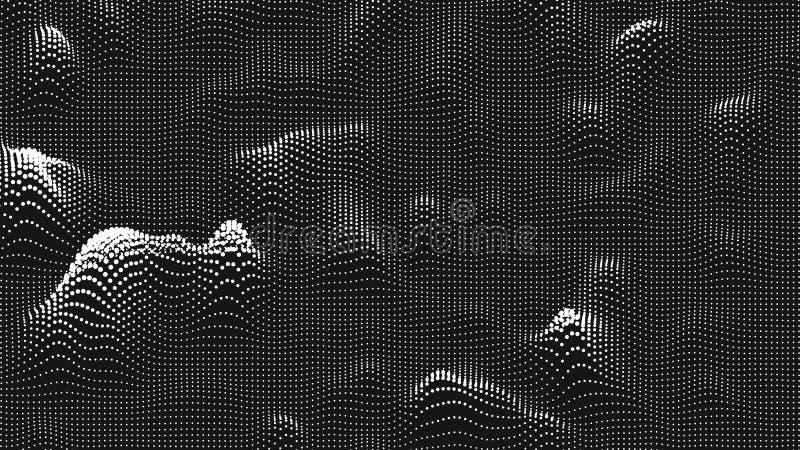 Point Wave Bump Texture. Abstract Dot Background. Technological ...