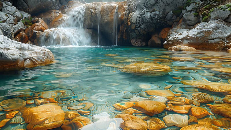 The Point Where Two Rivers Meet Stock Illustration - Illustration of ...