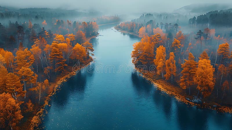 The Point Where Two Rivers Meet Stock Illustration - Illustration of ...