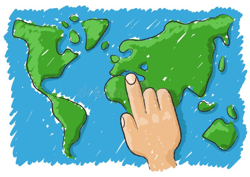Point the world stock vector. Illustration of earth, world - 53864448