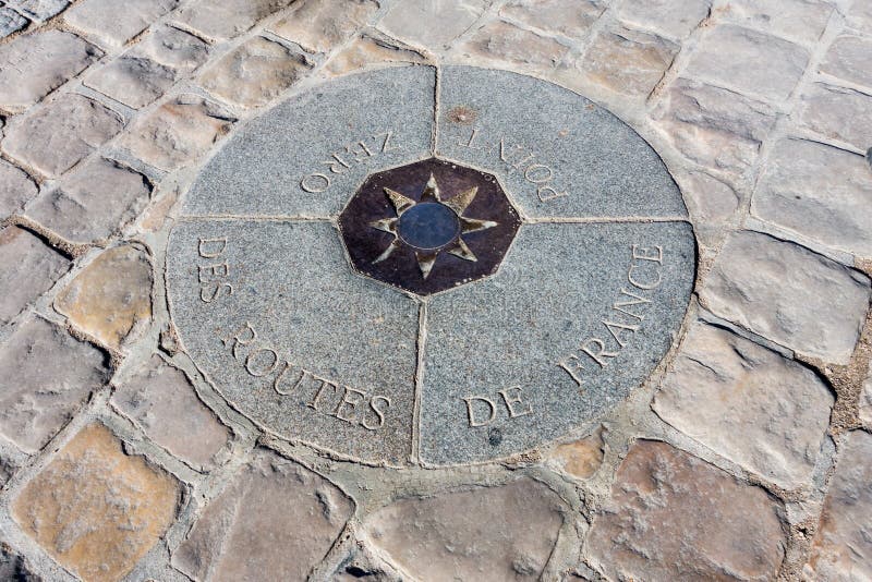 Point Zero, Paris, France stock image. Image of maps - 92564829