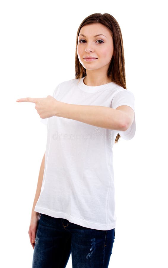 Pointage de femme photo stock. Image du attrayant, personne - 28149502