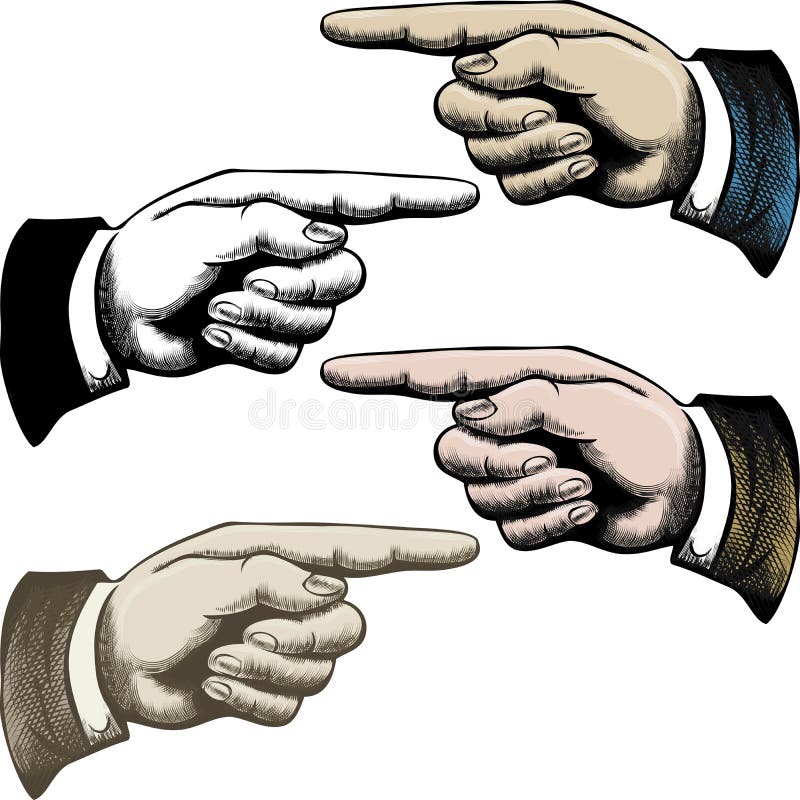 Pointer du doigt illustration de vecteur. Illustration of main - 38818557