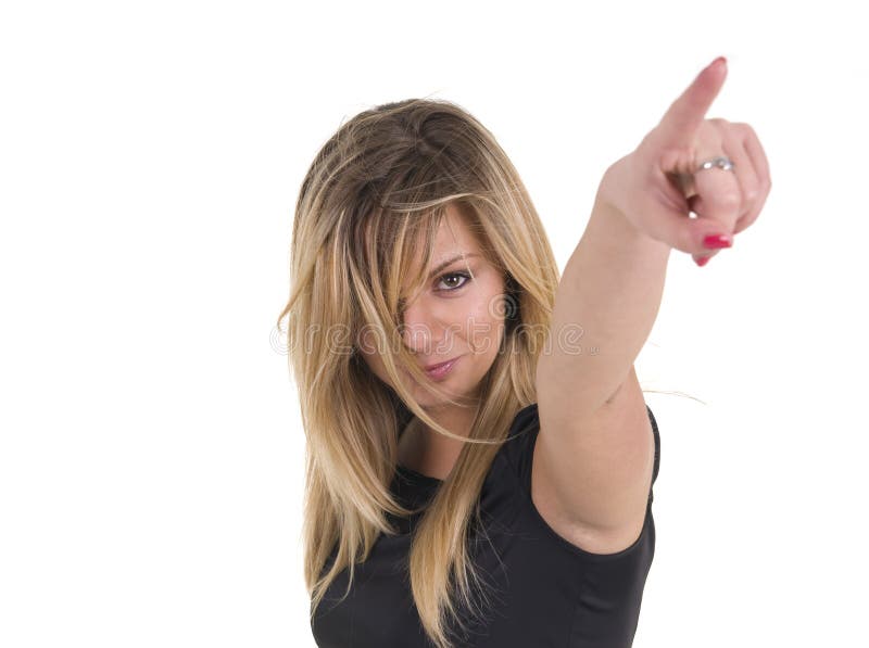 Pointage du doigt photo stock. Image du apparence, blanc - 6847772