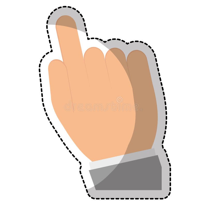 Pointage Du Graphisme De Main Illustration Stock - Illustration du ...