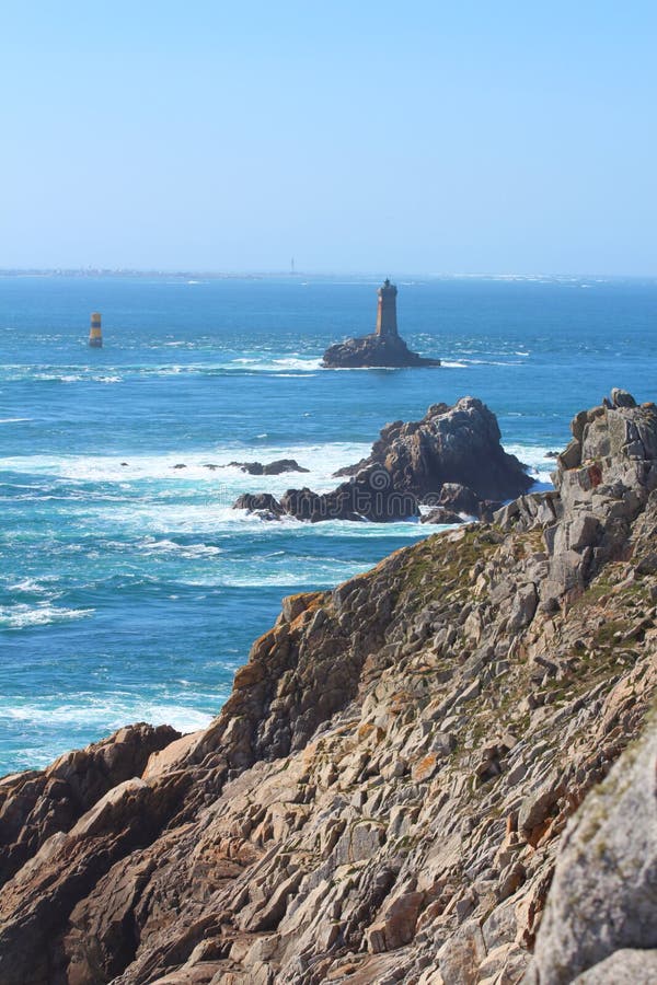 Pointe du Raz en Plogoff imagen de archivo. Imagen de acantilado ...