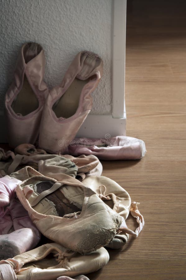 Used pointe shoes stock image. Image of close, classical - 30574089