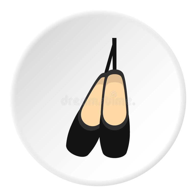 Pointe shoes icon circle stock vector. Illustration of femininity ...