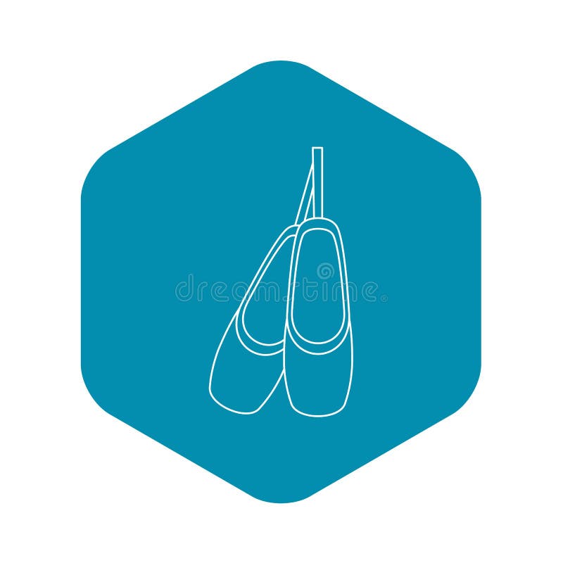 Pointe Shoes Icon, Outline Style Stock Vector - Illustration of drawing ...