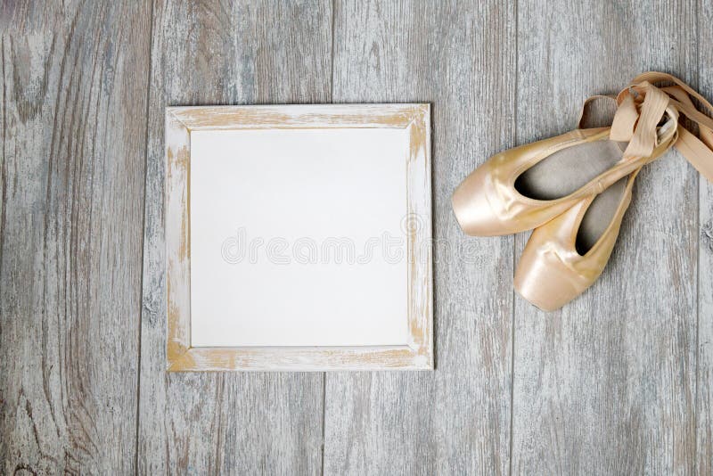Pointe Shoes and Photo Frame Stock Image - Image of decorating, fashion ...