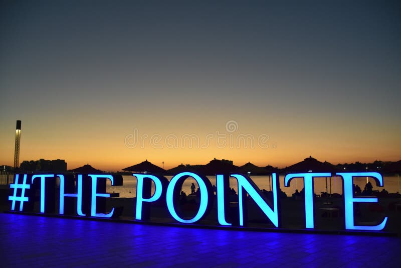 The Pointe Sign at the Palm Jumeirah in Dubai, UAE Editorial Stock ...