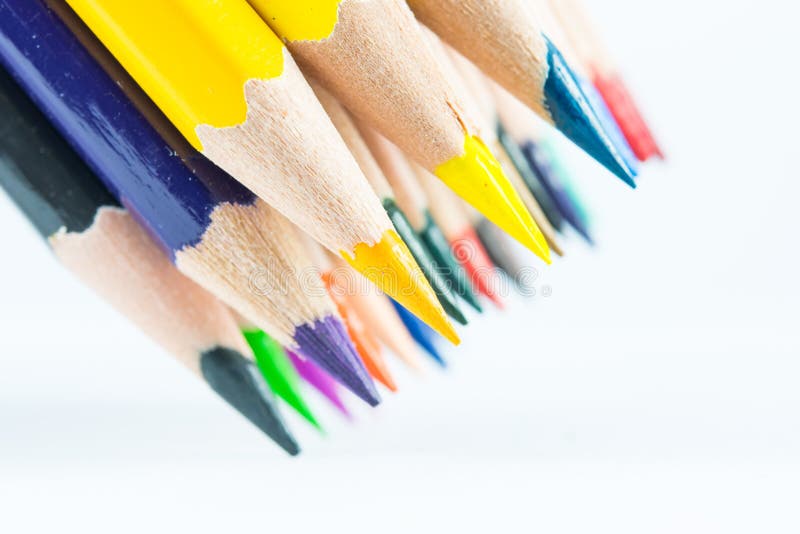 Pointed color pencils stock photo. Image of pencil, education - 36218768