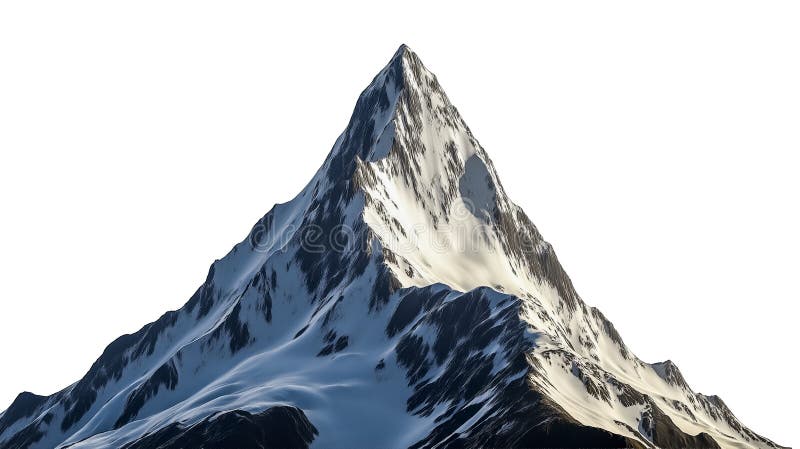 Pointed Mountain Peak Illustration on Transparent Background, Sharp ...