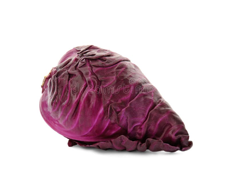 Pointed Red Cabbage on White Background Stock Photo - Image of ...