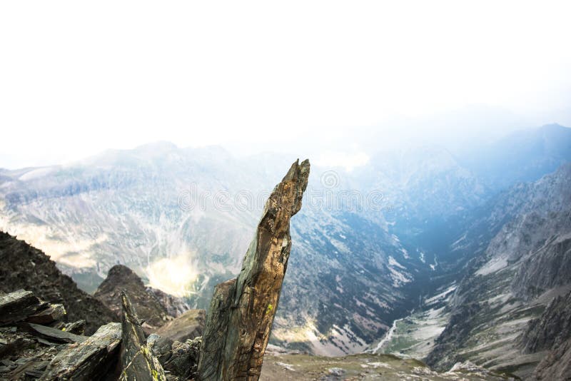 Pointed Rock in a Mountain Valley Stock Image - Image of granite ...