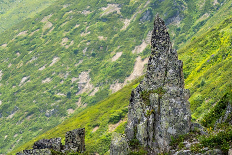 Pointed Rocks on a Mountain in the Black Sea Region of Turkey Stock ...