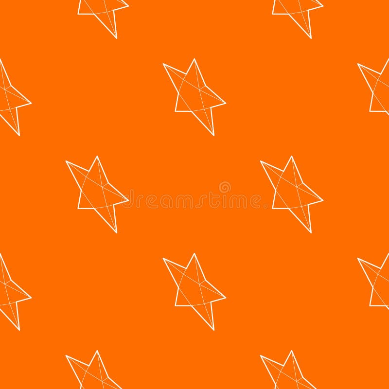 Pointed Star Pattern Vector Orange Stock Vector - Illustration of ...