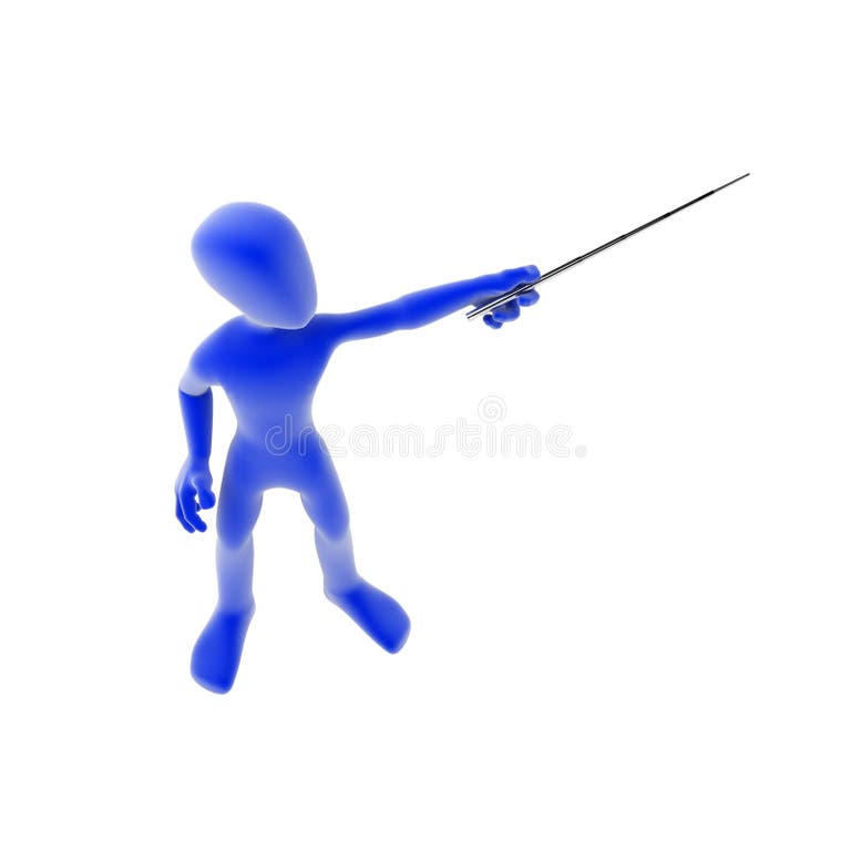 Pointer stock illustration. Illustration of lecturer, white - 4870748