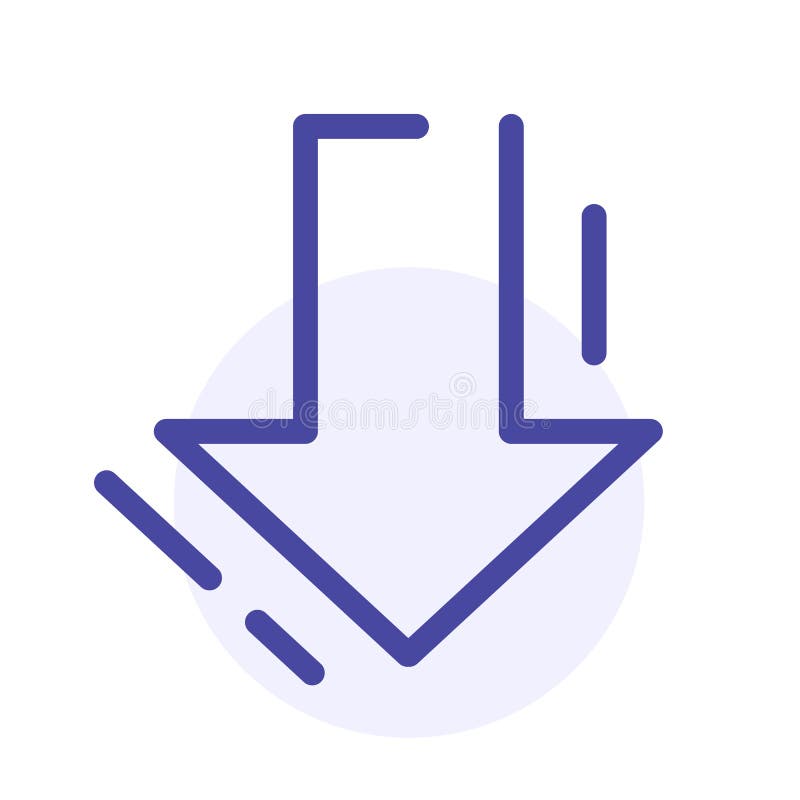Pointer, Arrow Line Icon. Web Button Stock Illustration - Illustration ...