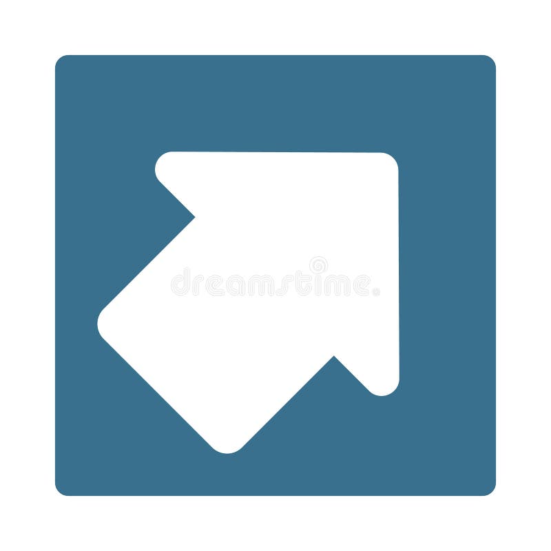 Pointer, Arrow in Modern Flat Style. Arrow Button Isolated on White Background. Symbol for Web ...