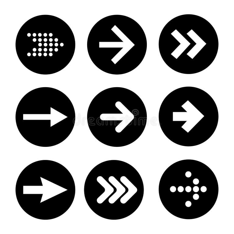 Pointer, Arrow Signs. White Background. Vector Illustration. Stock ...